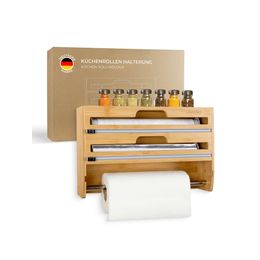 Exitoso K&uuml;chenpapier-Halter Wand Bambus Braun | Gr.: onesize