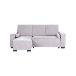 Beliani Schlafsofa EDANE in Grau/Schwarz - (W) 232 x (H) 94 x (L) 150 cm | Gr.: onesize