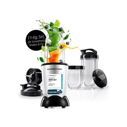 Gourmet Maxx Mixer Mr. Magic 10-tlg. 400W silber/schwarz inkl. Zubeh&ouml;r-Set L schwarz Schwarz | Gr.: onesize