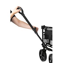 Easy Maxx EASYmaxx Bollerwagen faltbar anthrazit/schwarz mit Dach Schwarz | Gr.: onesize