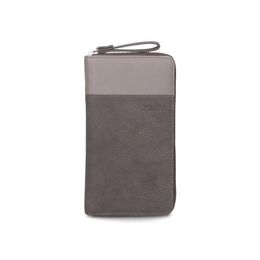 Zwei Eva Geldb&ouml;rse 20 cm in nubuk stone | Gr.: onesize