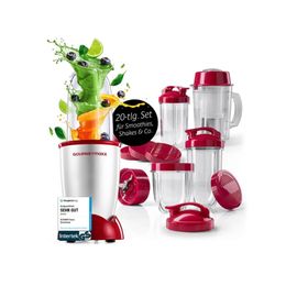 Gourmet Maxx Mixer Mr. Magic 19-tlg. 400W silber/rot inkl. Zubeh&ouml;r-Set L & XL rot rot | Gr.: onesize