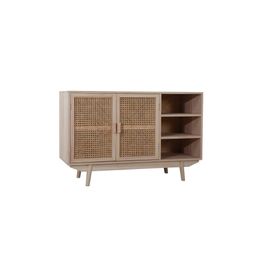 Salesfever Sideboard im skandinavischen Design mit Rattan-Front und Stauraum in Natur | Gr.: onesize