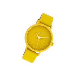 Analog-Armbanduhr Oozoo Timepieces gelb mittel (ca. 35mm) | Gr.: onesize