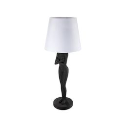 Gilde Tischlampe "Lady Black & White" in Schwarz - H. 78 cm - D. 30,5 cm | Gr.: onesize