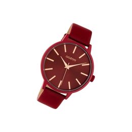 Analog-Armbanduhr Oozoo Timepieces rot gro&szlig; (ca. 42mm) | Gr.: onesize