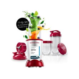 Gourmet Maxx Mixer Mr. Magic 10-tlg. 400W silber/rot inkl. Zubeh&ouml;r-Set L rot rot | Gr.: onesize