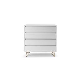 Salesfever Kommode breit 90 cm mit Stauraum - Metallbeine und MDF matt lackiert in Wei&szlig; | Gr.: onesize