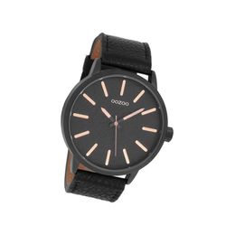 Analog-Armbanduhr Oozoo Timepieces schwarz extra gro&szlig; (ca. 48mm) | Gr.: onesize
