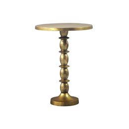 FineBuy Beistelltisch in Gold / Aluminium / 40x40x56 | Gr.: onesize