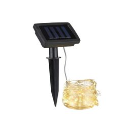 MARELIDA LED Solar Draht Lichterkette D&auml;mmerungssensor L: 20m in silber | Gr.: onesize