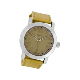 Analog-Armbanduhr Oozoo Timepieces gelb gro&szlig; (ca. 44mm) | Gr.: onesize
