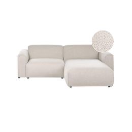 Beliani Ecksofa FAABORG in Beige/Schwarz - (W) 250 x (H) 73 x (L) 162 cm | Gr.: onesize