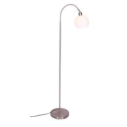 Salesfever Stehlampe 1-flammig aus Metall mit Kunststoffschirm 20 cm matt in Wei&szlig; | Gr.: onesize