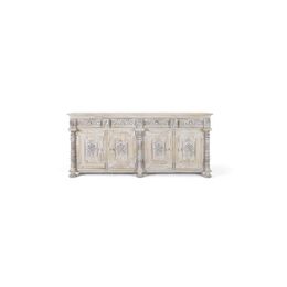 Giner y Colomer Sideboard mit 4 Schubladen und 4 T&uuml;ren aus Mangoholz in White | Gr.: onesize