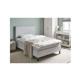 Beliani Doppelbett COUNTESS in Grau/Braun - (W) 121 x (H) 114 x (L) 201 cm | Gr.: onesize