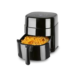 Gourmet Maxx Hei&szlig;luft-Fritteuse Digital 4,5l 1400W schwarz mit Farbdisplay oben Schwarz | Gr.: onesize