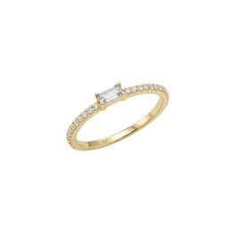 Amor Ring Silber 925, gelbvergoldet in wei&szlig; | Gr.: 16,5