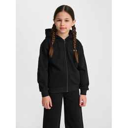 Hummel Rei&szlig;verschluss Kapuzenpullover Hmljr Loose Kinder in BLACK | Gr.: 122/128