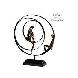 Gilde Skulptur "Patience" in Bronze/ Schwarz - H. 41 cm - B. 34 cm | Gr.: onesize