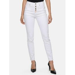 Tazzio Jeans "F136" - Skinny Fit - in Wei&szlig; | Gr.: 40