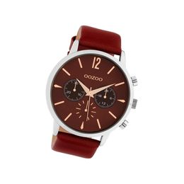 Analog-Armbanduhr Oozoo Timepieces rot extra gro&szlig; (ca. 48mm) | Gr.: onesize