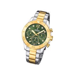 Chronograph-Armbanduhr Festina Boyfriend silber, gold mittel (ca. 39mm) | Gr.: onesize