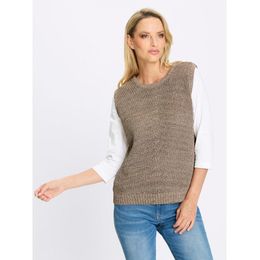 Heine Stricktop in schoko-sand-meliert | Gr.: 50