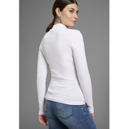 Bruno Banani Rollkragenshirt in schwarz+wei&szlig; | Gr.: 36-38
