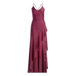 Vera Mont Abendkleid mit Volant in Prune Wine | Gr.: 36