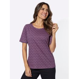 Sieh an! Freizeitshirt in traube-mauve-bedruckt | Gr.: 54