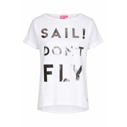 Salzhaut Shirt Sweat - Sail don&rsquo;t fly in White | Gr.: S