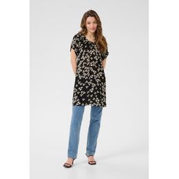 Kaffe Tunika KAamber Regular fit in Black/Chalk/Red Petit Fleur | Gr.: 36