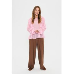 Saint Tropez Langarm-Bluse LabelleSZ Gerade Passform in Pink Nectar | Gr.: L