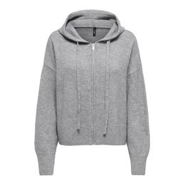 Only Strickjacke in Medium Grey Melange | Gr.: S