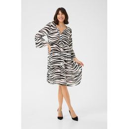 Kaffe Kleid KAlea A-shape in Chalk/Black Animal | Gr.: 42