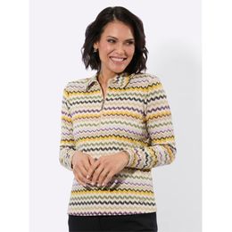 WITT WEIDEN Poloshirt in oliv-traube-gemustert | Gr.: 52