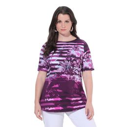 Ulla Popken Shirt in beere | Gr.: 46-48