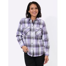 WITT WEIDEN Flanell-Bluse in lavendel-anthrazit-kariert | Gr.: 36