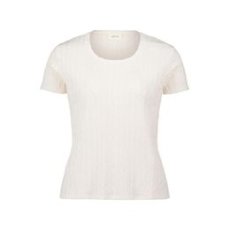 Cartoon Rundhals-Shirt mit Struktur in Eggnog | Gr.: 46