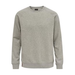 Hummel Sweatshirt Raglan&auml;rmel Hmlred Herren in GREY MELANGE | Gr.: 5XL