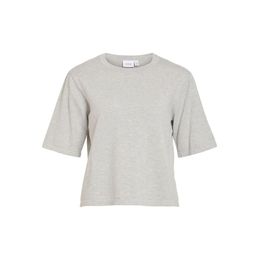 Vila Strickoberteil in Light Grey Melange | Gr.: M
