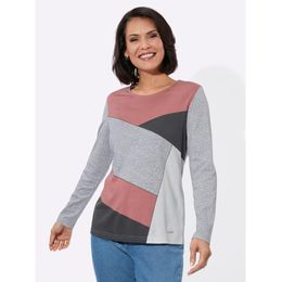 WITT WEIDEN Druck-Shirt in steingrau-rosenholz-bedruckt | Gr.: 48