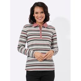 WITT WEIDEN Sweatshirt in steingrau-rosenholz-geringelt | Gr.: 40