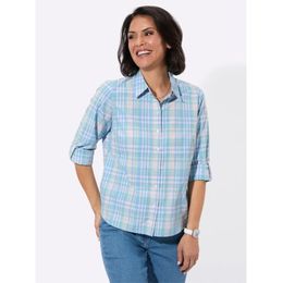 WITT WEIDEN Karo-Bluse in hellros&eacute;-eisblau-kariert | Gr.: 38
