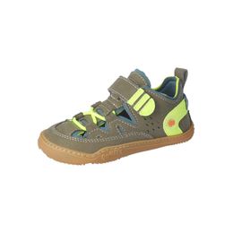 qnuffs Kindergarten Klett Halbschuh/Sneaker in gr&uuml;n | Gr.: 27