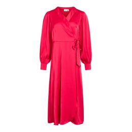 Vila Kleid mit V-Ausschnitt in Viva Magenta | Gr.: 36