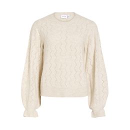 Vila Strickpullover in Super Light Natural Melan | Gr.: M