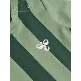 Hummel Druckknopf Strampler Hmlstriped Kinder in HEDGE GREEN | Gr.: 80