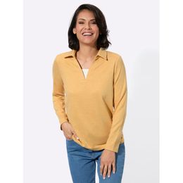 WITT WEIDEN Poloshirt in ocker-meliert | Gr.: 48